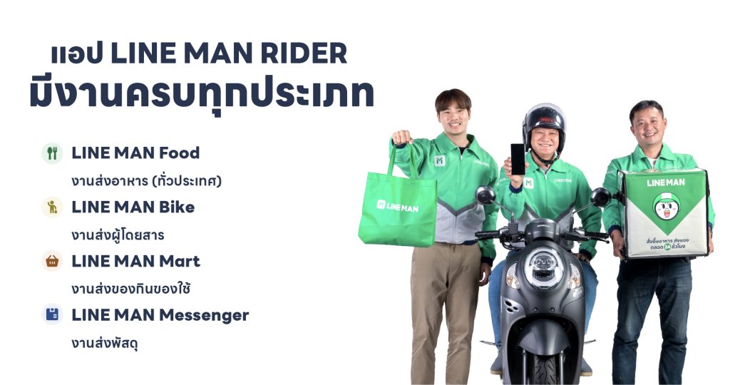 LINE MAN RIDER | สมัครขับไลน์แมน | สมัครฟรี คลิกเลย